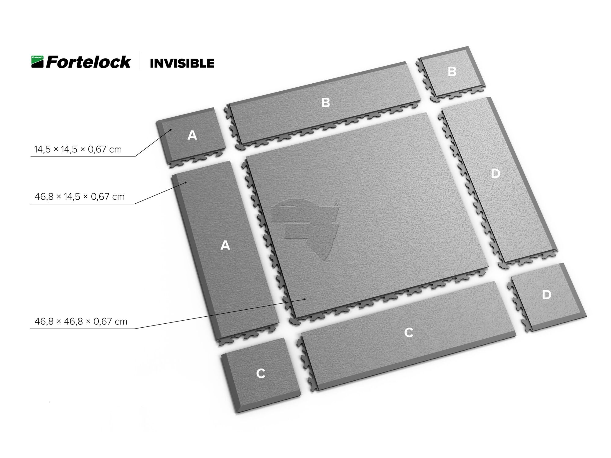 Fliesen Invisible | Design: Standard | Fliesen Art: ECO | Belastbarkeit: Hohe Belastbarkeit ...